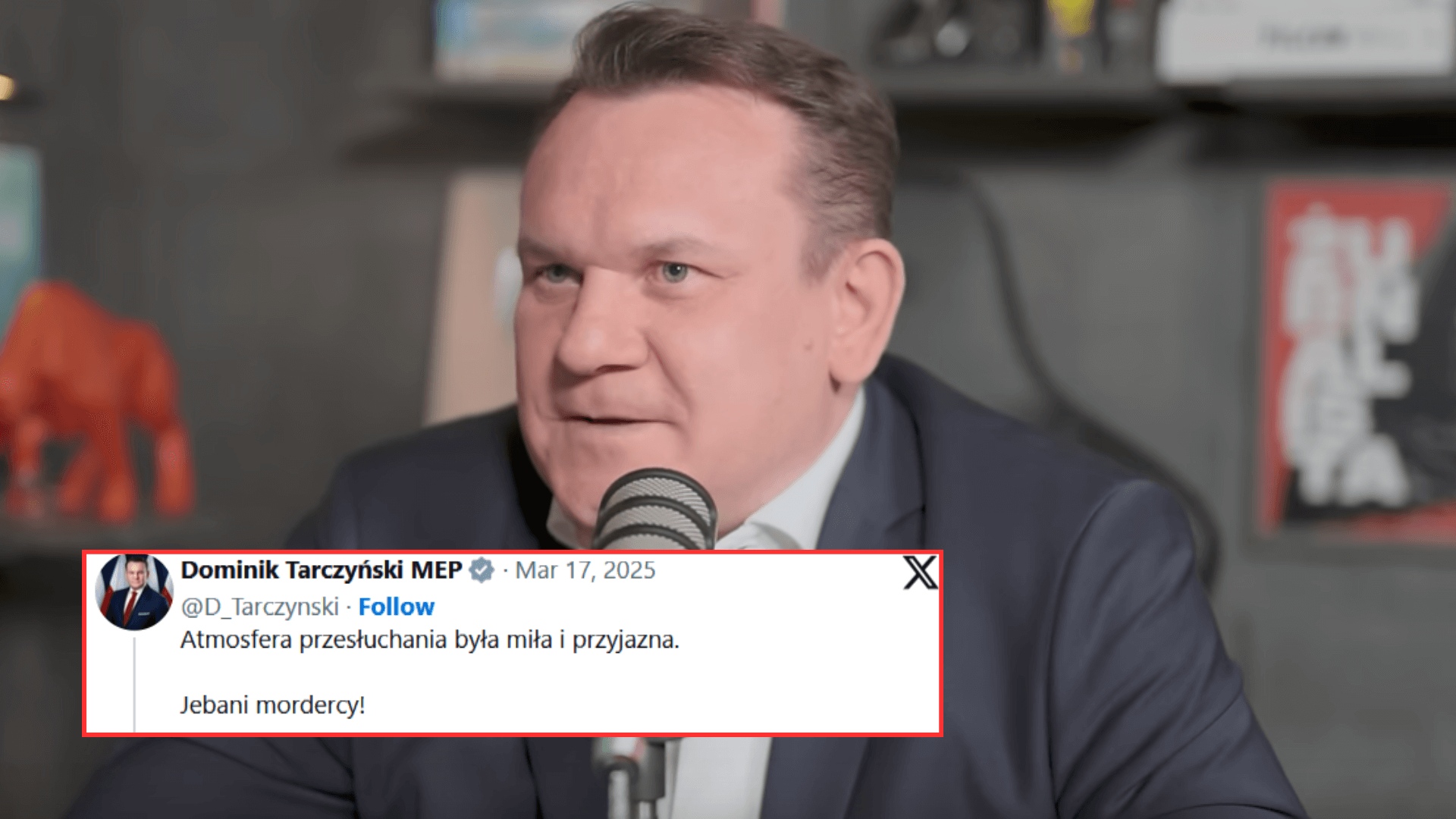 Była 17.19, gdy Tarczyński odpiął wrotki. Rynsztokowy wpis, internauci ...