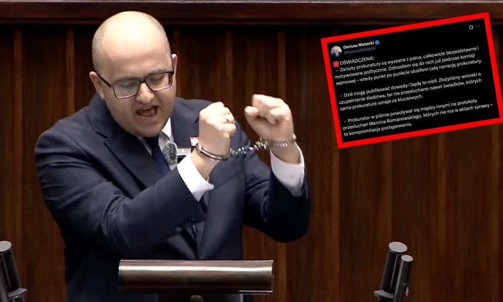 Matecki dowiedział się, że jest oskarżony. Złapał za klawiaturę i ...